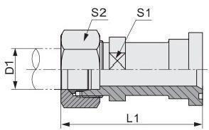 Male Carbon Steel Hydraulic Hose Ferrule Fittings Adapter Connector Pipe Fittings Flange Couplings 1CFL