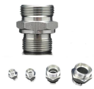 China 60 graden kegel afdichting gebonden hydraulische slang adapter 1CB gemaakt van medium koolstof staal Te koop