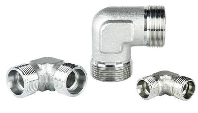 China 1c9 90 graden Elbow Metric Male Hydraulische slangadapter in medium koolstofstaal Te koop