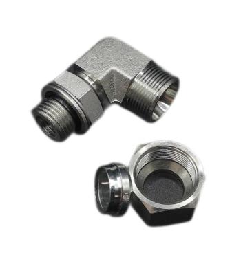 China DIN-standaard mannelijke ellebogen hydraulische slangbevestigingen 1cg9 koolstofstaal 90 graden adapter Te koop