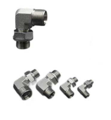 Cina Liniere di tubi in acciaio al carbonio medio collegare 90 gradi gomito Bsp filo regolabile con O-anello di sigillamento Fittings idraulici in vendita