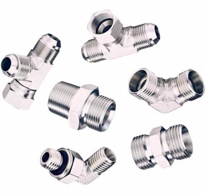 China Hexagonaal koolstofstaal rechte externe draad Jic37 graden draad Hydraulisch overgangsgewricht Te koop
