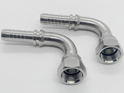 Cina JIC 74 Sigillo conico 90 gomito SUS304/SUS316L Acciaio inossidabile Fittings idraulici per tubi di crimping in vendita