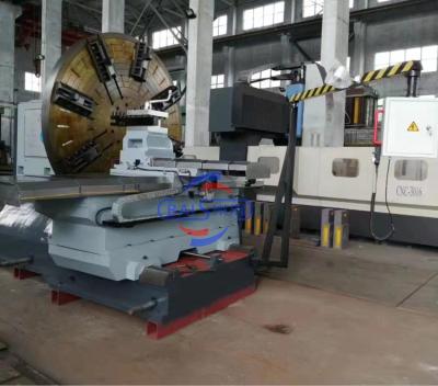 中国 Horizontal Manual Lathe Easily Operation Big Facing Lathe For Tyre Mold 販売のため
