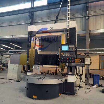 China Double Column CNC Vertical Lathe with Twin Spindle for Heavy Duty Machining and 3500mm Max. Turned Length for sale