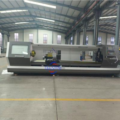 China Flat Type Heavy Duty Horizontal CNC Lathe Machine For Metal Work for sale