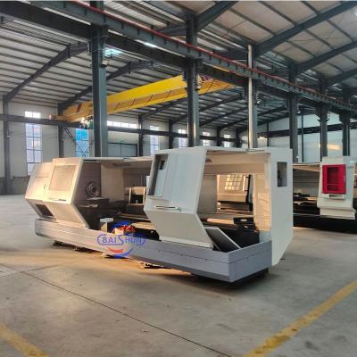 China Fanuc China Torno grande de cama plana Cnc girar el torno CNC máquina de torno en venta