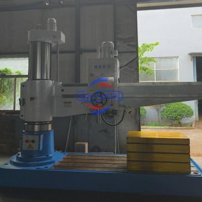 China Electrical-Hydraulic Radial Arm Drilling Machine with 80mm Max Drilling Diameter, 450mm Spindle Travel, and 360° Rotation Angle for sale