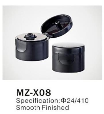 China Φ24/410 PP/PET round flip top cap for cosmetic plastic bottle closure,smooth finished for sale