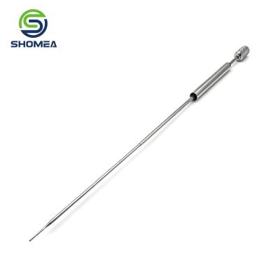 China SHOMEA Medical Grade 316L Stainless Steel IVD Micro Sampling Needle with Knurled Fixation Flange&Threaded Hub for sale