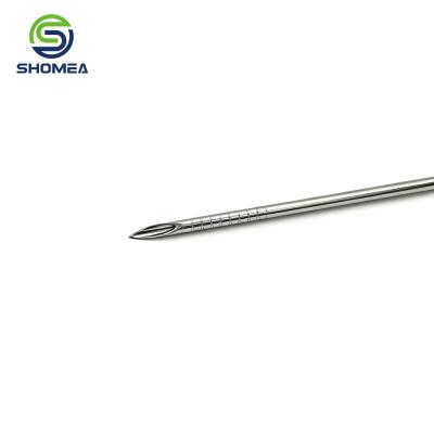 China Customized Knurled Head X‑Ray Visible Medical Lancet Puncture Needle for sale