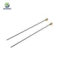 China Customized Black Coated Nitinol Needle With Gold Plated Base for sale