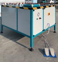 China 2500mm Rotating Glass Turning Table With Rollers Double Glass Processing for sale