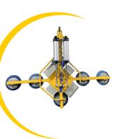 China Vacuum Double Glass Loading Unloading 360° Glass Lifting Crane for sale