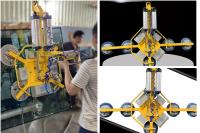 China Vacuum Double Glass Loading Unloading 360° Glass Lifting Crane for sale