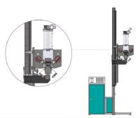 China Two Heads Automatic Desiccant Filling Machine With Large Frame Auxiliary Function for sale