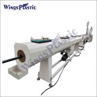 China HDPE PVC Water Pipe Making Machine 16-110mm Diameter Range with PLC Control and Vacuum Sizing System for sale