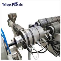 China HDPE PVC Water Pipe Making Machine 16-110mm Diameter Range with PLC Control and Vacuum Sizing System for sale