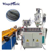 China Single Wall PP PE Corrugated Pipe Making Machine 5-63mm Diameter 45-120kg/h Output with Ceramic Screw Heating for sale