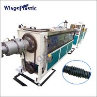 China PE Corrugated Cable Pipe Extruder Machine 50-200mm Diameter 50-100kg/h Output with PLC Control for sale