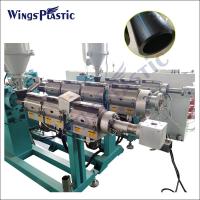 China HDPE PVC Water Pipe Making Machine 16-110mm Diameter Range with PLC Control and Vacuum Sizing System for sale