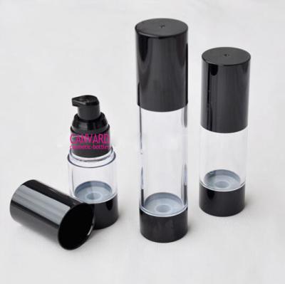 China Black airless pump container 15ml,30ml,50ml for sale