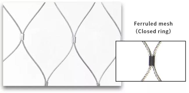cavo metallico Mesh Fencing di acciaio inossidabile
