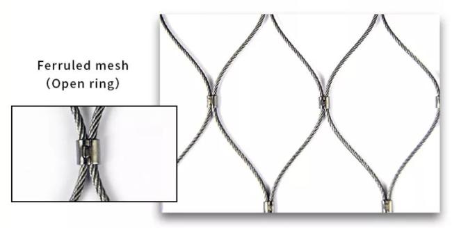 cavo metallico Mesh Fence di acciaio inossidabile