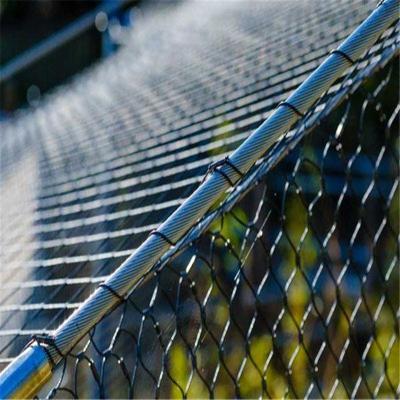 Cina Reticolato di rotaia inanellato di sicurezza del corrimano di Mesh Stainless Steel 304 del cavo del rombo in vendita