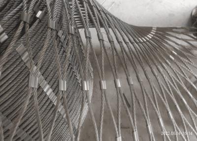Cina La X d'argento flessibile tende il cavo Mesh Rhombus Stair Rail Safety Mesh For Acrobatic Performance in vendita