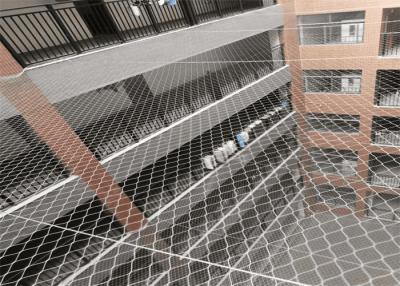 China Ferrule Stainless Steel Safety Net 316L Diamond 1.5mm Safety Netting For Railings for sale