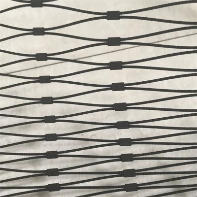 중국 웹 네트를 격분하는 탄력적 스테인레스 강 로프 메쉬 난간 블랙옥사이드 판매용