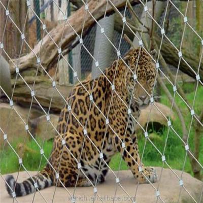 중국 케이블 우븐 AISI 동물 인클로저를 얻는 동물원 탄력적 스테인레스 강 로프 메쉬 판매용