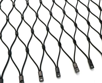 중국 카손 스테인레스 강 새장 메쉬는 블랙옥사이드 와이어 로프 메쉬로 만들었습니다 판매용