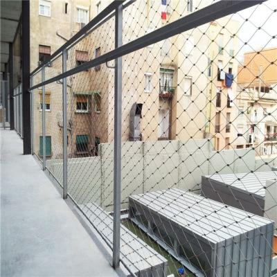 중국 발코니를 위한 316 녹슬지 않는 스틸 로프 메쉬 7 Ｘ 7을 격분하는 탄력적 판 판매용