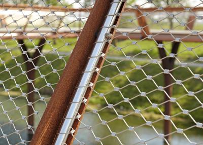 China Inox Ferrule Stainless Rope Mesh For Helideck Perimeter Safety Net Custom for sale