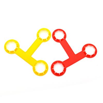 Cina Rosso 28 mm di plastica 3 pacchetti di bottiglia Collo Portante Manico Portatore Peso medio 4,67 g / pc in vendita