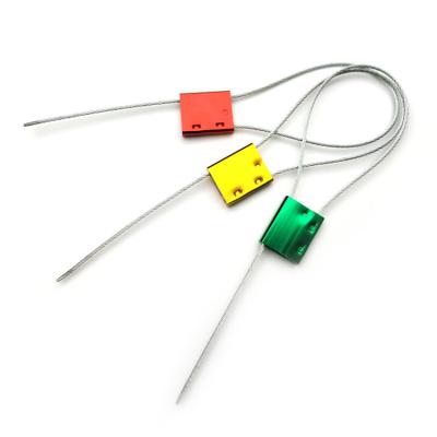 China Markable Area 26*22mm US-CC181 Numbered Shipping Container Steel Cable Aluminium Security Cargo Seals Lock for sale
