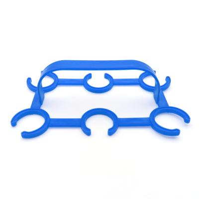 China HDPE Handled Six Pack Plastic Bottle Carrier for 27-28mm Bottle Diameter Applications for sale
