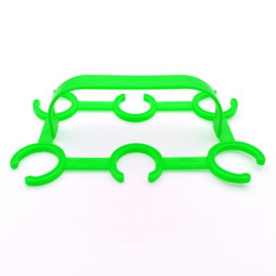 China HDPE Handled Six Pack Plastic Bottle Carrier for 27-28mm Bottle Diameter Applications for sale