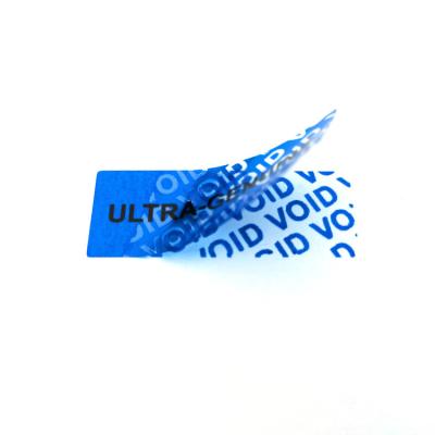 China Silver Tamper Evident Glossy Matte Security Void Label Stickers for Tamper Resistance for sale