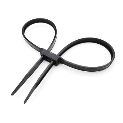 China Self-locking Disposable Zip Ties Double Flex Police Handcuffs in White for Safety for sale