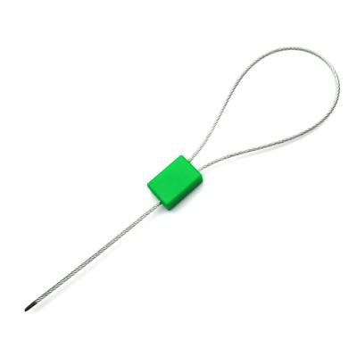 Cina 1.8mm di diametro filo di acciaio copertura di plastica di cavi di tenuta con 300mm di lunghezza del cavo esposto in vendita
