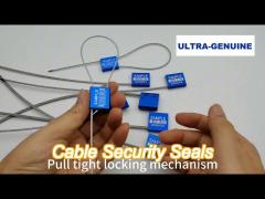 5.1 kn tensile strength cable security seal with 26*22mm markable area and aluminium alloy galvanize