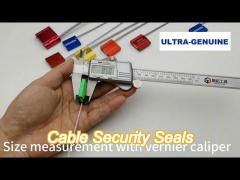 us-cc182 tamper proof pull tight aluminium container security cable seal with 1.8 mm cable