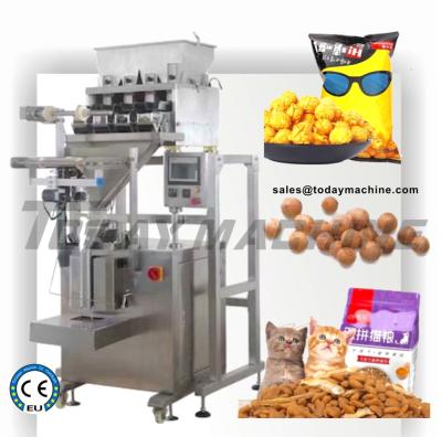 China Automatic Vertical Granule Grains Beans Pouch Packing Machine With Linear Weigher for sale