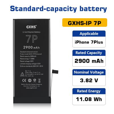 China Safety Certified iPhone 7 Plus Replacement Battery with 2900mAh Capacity and 500 Recharge Cycles for sale