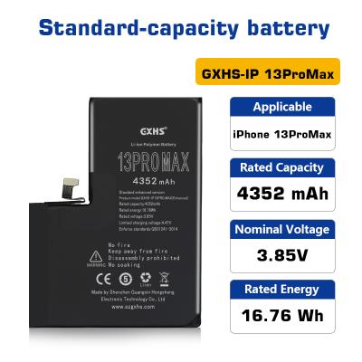 China Reliable Lithium-Ion Replacement Battery For iPhone 13 ProMax 4352mAh with Overcharge Protection and Plug-and-Play Structure for sale