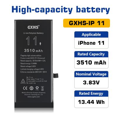 China High-Capacity 3510mAh iPhone 11 Battery with Stable Voltage and OEM/ODM Customization for sale