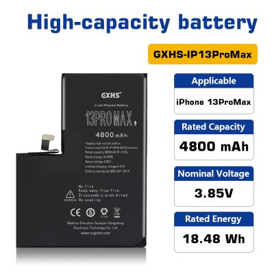 China 4800mAh High-capacity iPhone 13ProMax Battery with OEM/ODM Customization and 500 Recharge Cycles for sale